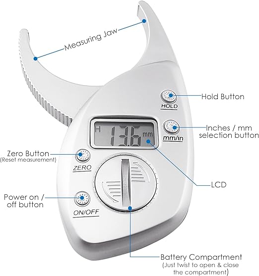 Caliper para medición de grasa corporal digital – DOCTOR DRESS PANAMA